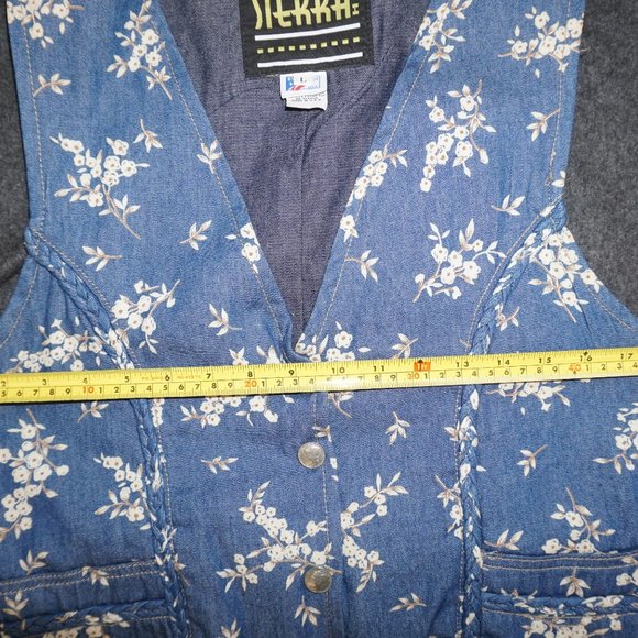 Sierra HWY | Jackets & Coats | Vtg Sierra Hwy Denim Vest Floral Boho ...